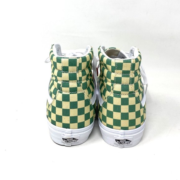 Vans | Shoes | Vans Sk8hi Checkerboard Light Mens Green High Top Canvas ...